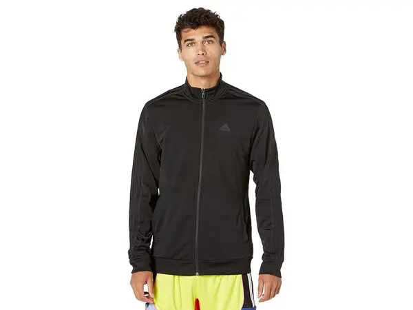 Adidas Essentials 3-stripes Tricot Track Jacket Coat - Black