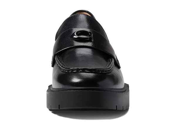 COACH Leah Leather Loafers With Chunky Platform And Block Heel