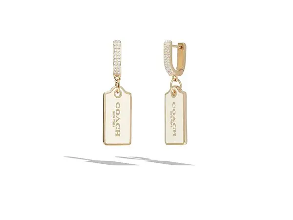 COACH Hangtag Drop Earrings