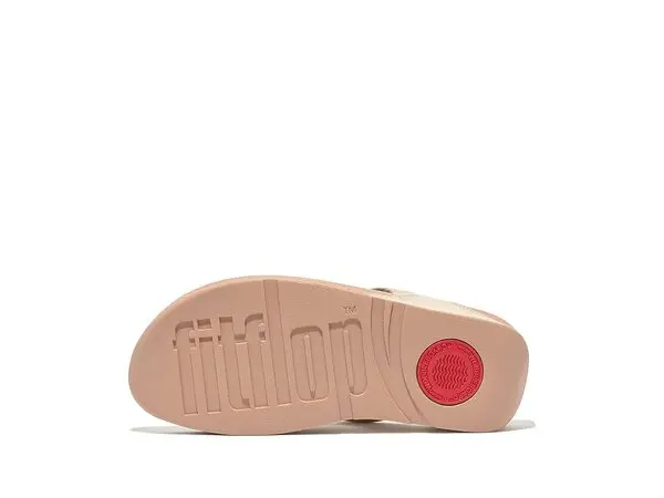 Fitflop Lulu Leather Toepost Sandals - Gold
