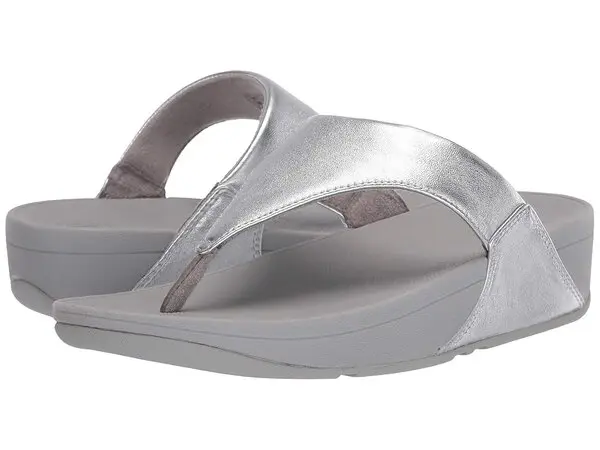Fitflop Lulu Leather Toepost Sandals - Silver