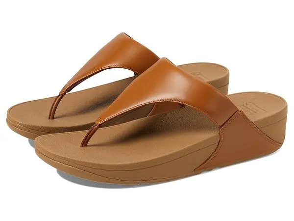 Fitflop Lulu Leather Toepost Sandals - Tan