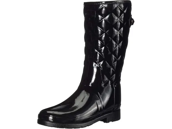 Hunter Refined Gloss Quilt Short Rain Boots