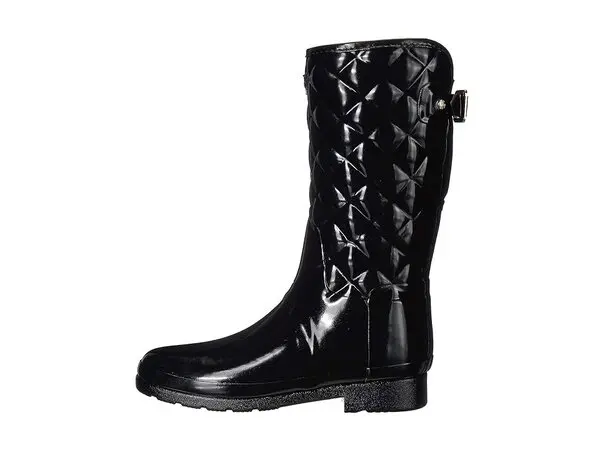 Hunter Refined Gloss Quilt Short Rain Boots