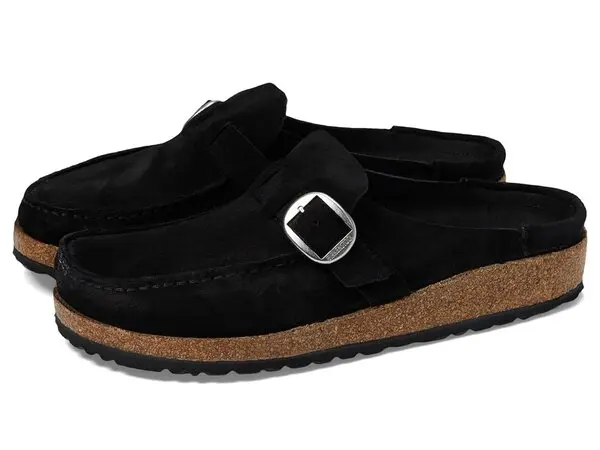 BIRKENSTOCK Buckley Suede Clog Shoes - Black