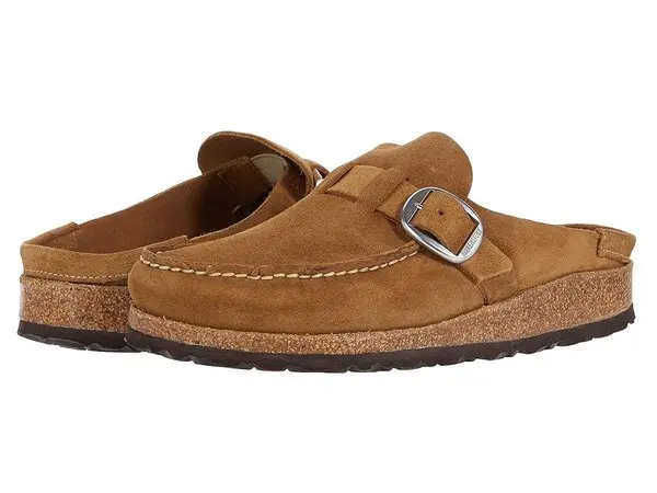 BIRKENSTOCK Buckley Suede Clog Shoes - Tan