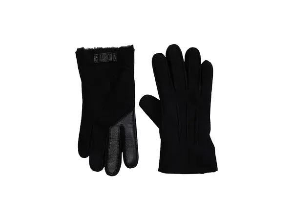 UGG Contrast Water Resistant Sheepskin Gloves - Black