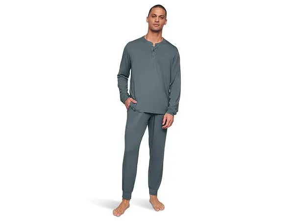 Eberjey Henry The Long Pj Set, Henry The Long Pj Set Pajama Sets Moonstruck - Blue
