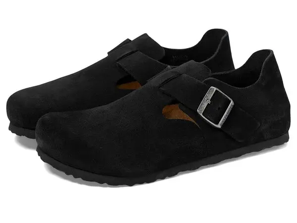 BIRKENSTOCK Suede Slip-on Shoes - Ebony