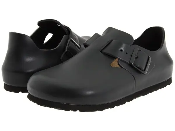 BIRKENSTOCK Suede Slip-on Shoes - Hunter Black Leather