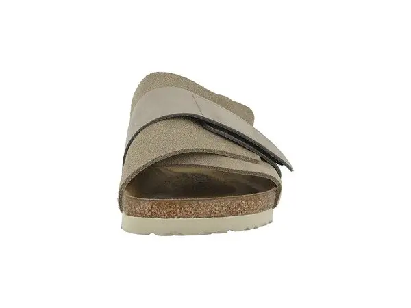 BIRKENSTOCK Kyoto Suede Slide Sandals - Green