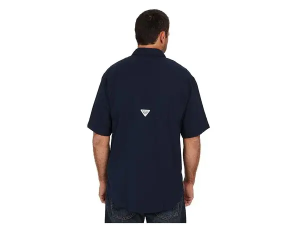 Columbia Big Tall Tamiamitm Ii S/s Short Sleeve Button Up City Grey - Navy