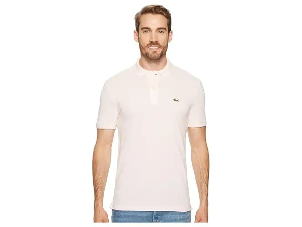 Lacoste Short Sleeve Slim Fit Pique Polo Short Sleeve Pullover - Flamingo