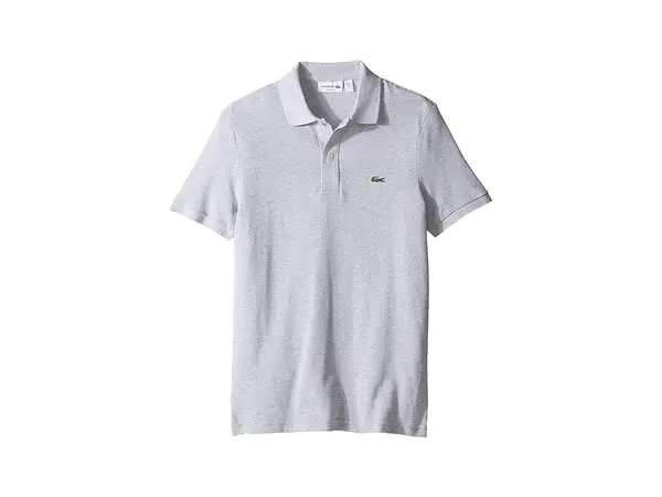 Lacoste Short Sleeve Slim Fit Pique Polo Short Sleeve Pullover Light - Gray