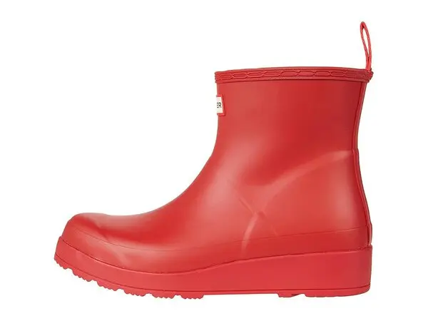 Hunter Original Play Short Rain Boots With Logo Accent - Red