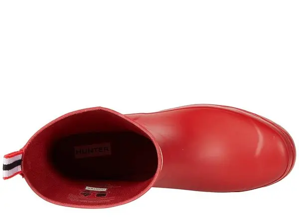 Hunter Original Play Short Rain Boots With Logo Accent - Red