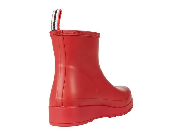 Hunter Original Play Short Rain Boots With Logo Accent - Red