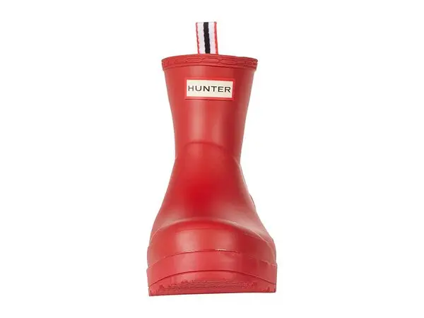 Hunter Original Play Short Rain Boots With Logo Accent - Red