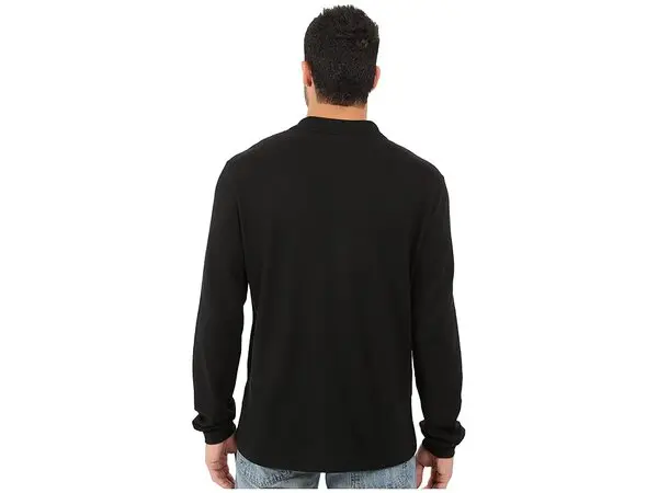 Lacoste Long Sleeve Classic Pique Polo Shirt Long Sleeve Pullover - Black