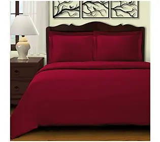 SUPERIOR 400-thread Count Solid Duvet Cover Set Full/queen - One-color