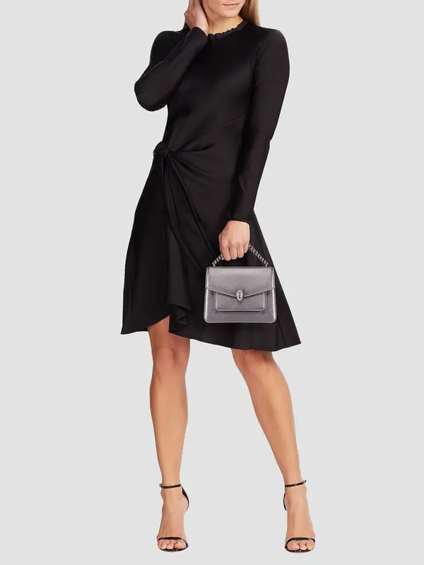 BVLGARI Maxi Serpenti Metallic Leather Chain Top Handle Bag