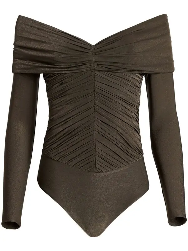Khaite The Panza Off-shoulder Bodysuit