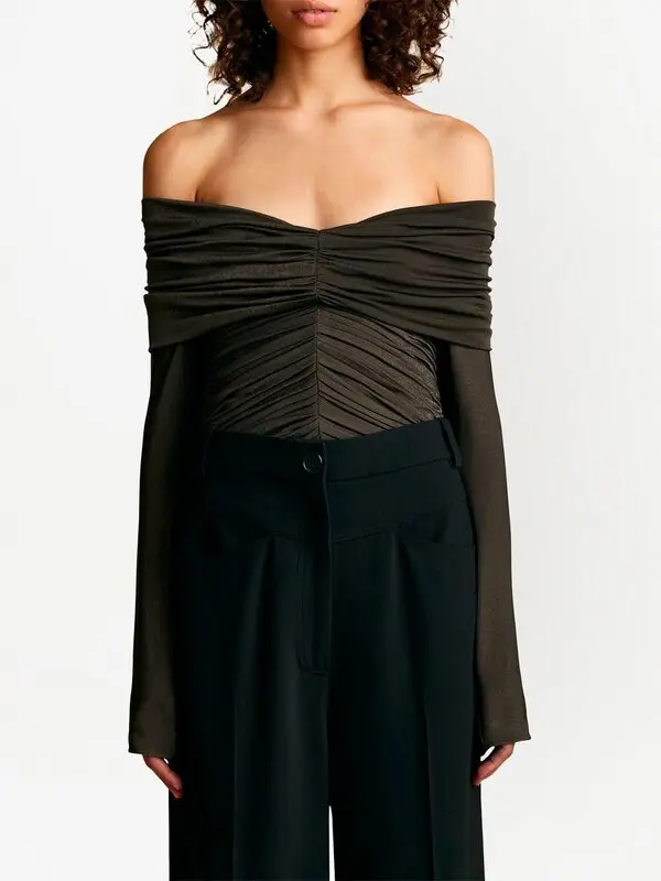 Khaite The Panza Off-shoulder Bodysuit