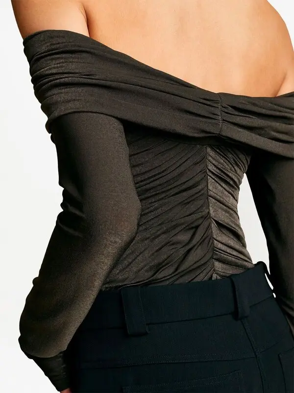 Khaite The Panza Off-shoulder Bodysuit