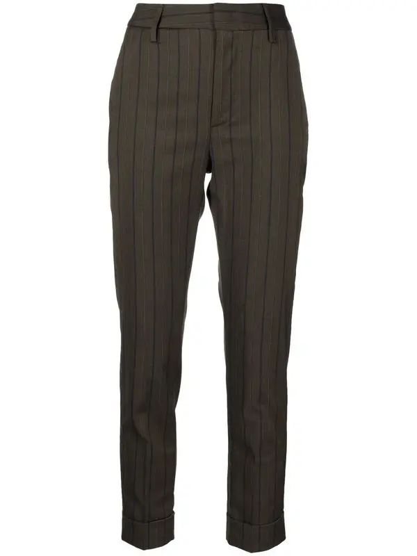 DONDUP Striped Cropped Trousers