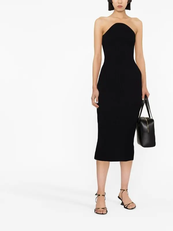 Khaite Rumer Ribbed Midi Dress