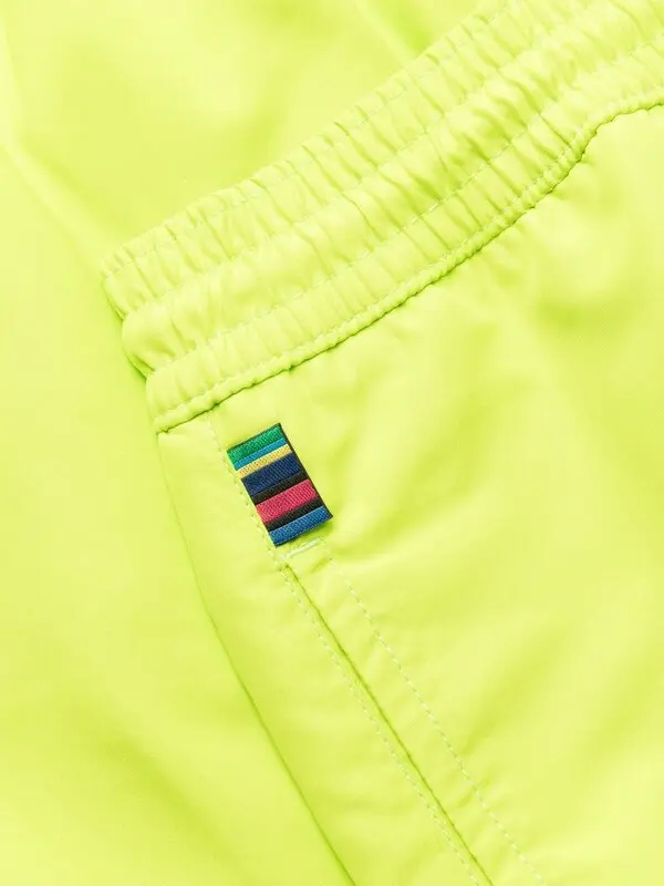 Paul Smith Logo-patch Drawstring Swim-shorts - Green