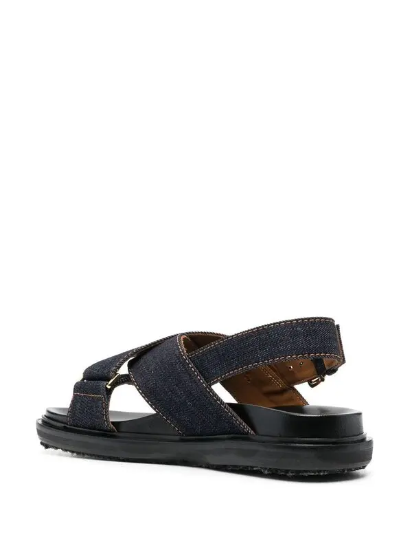 Marni Criss-cross Denim Sandals