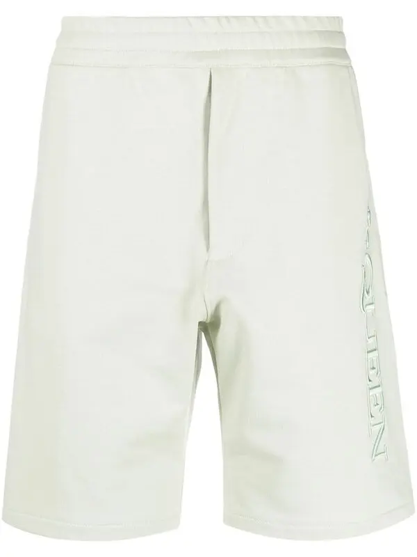 Alexander McQueen Embroidered-logo Bermuda Shorts