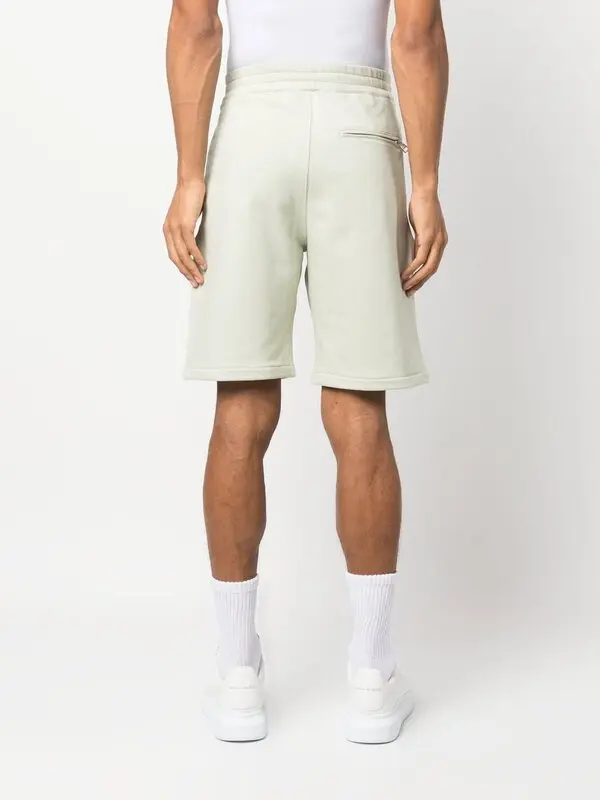 Alexander McQueen Embroidered-logo Bermuda Shorts