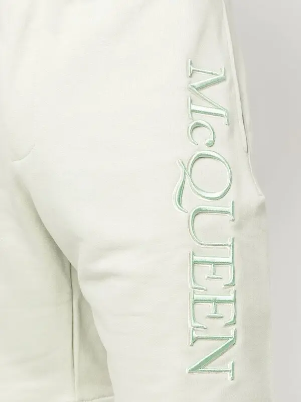 Alexander McQueen Embroidered-logo Bermuda Shorts