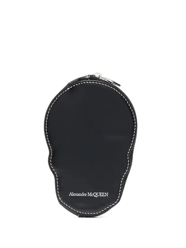 Alexander McQueen Skull All-around Zip Wallet - Black