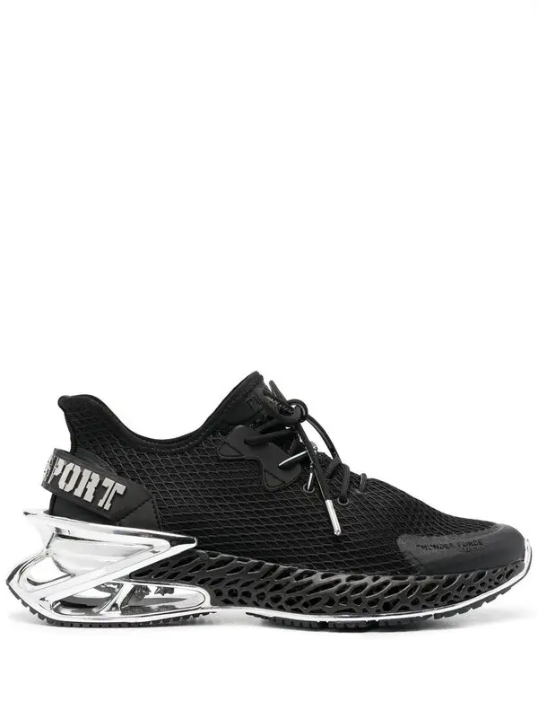 PLEIN SPORT Thunder Force Lace-up Sneakers - Black