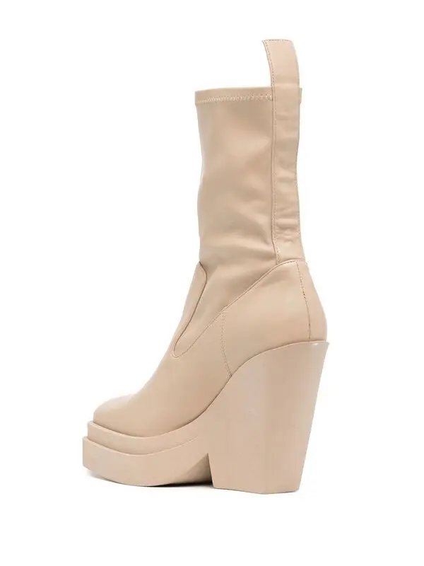 GIABORGHINI Texan 120mm Ankle Boots - Neutrals