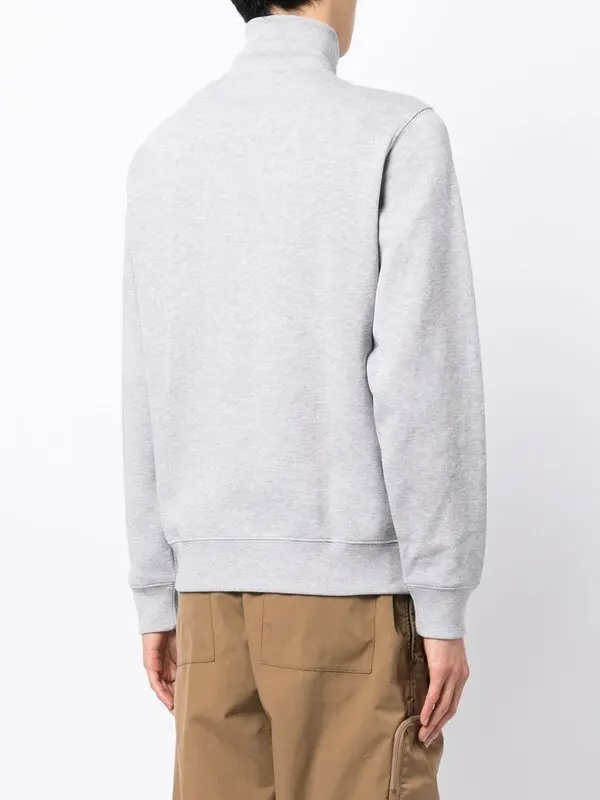 Lacoste High-neck Fine-ribbed Sweatshirt - Grey