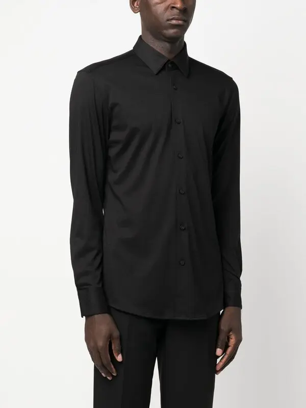 BOSS Slim-fit Shirt In A Performance-stretch Cotton Blend - Black
