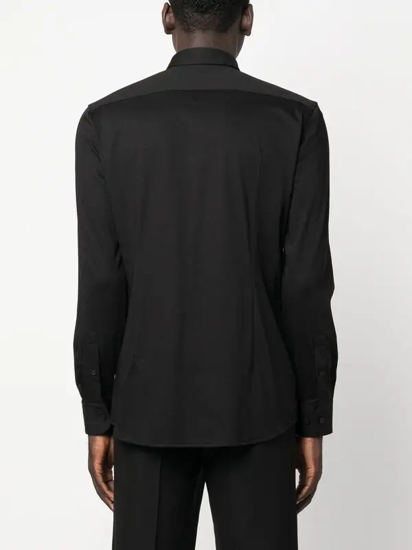BOSS Slim-fit Shirt In A Performance-stretch Cotton Blend - Black