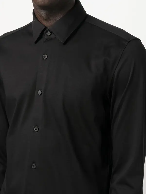 BOSS Slim-fit Shirt In A Performance-stretch Cotton Blend - Black