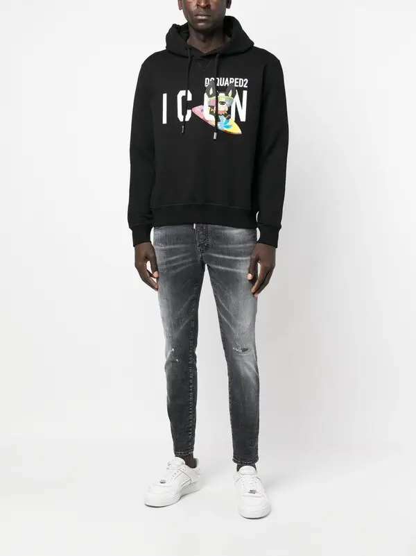 Dsquared2 Logo-print Drawstring Hoodie