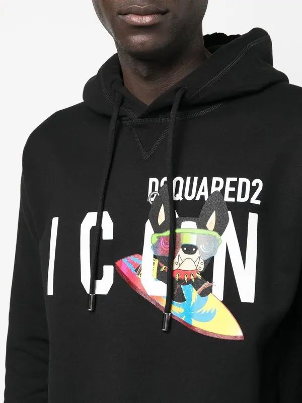 Dsquared2 Logo-print Drawstring Hoodie