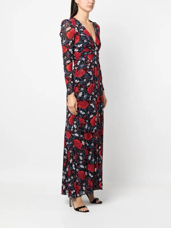 Diane Von Furstenberg Adara Maxi Dress With Floral Print
