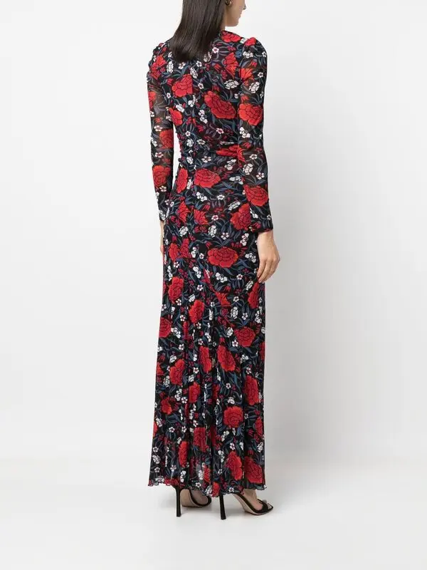 Diane Von Furstenberg Adara Maxi Dress With Floral Print