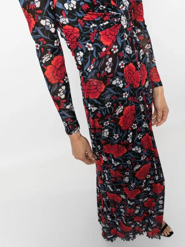 Diane Von Furstenberg Adara Maxi Dress With Floral Print