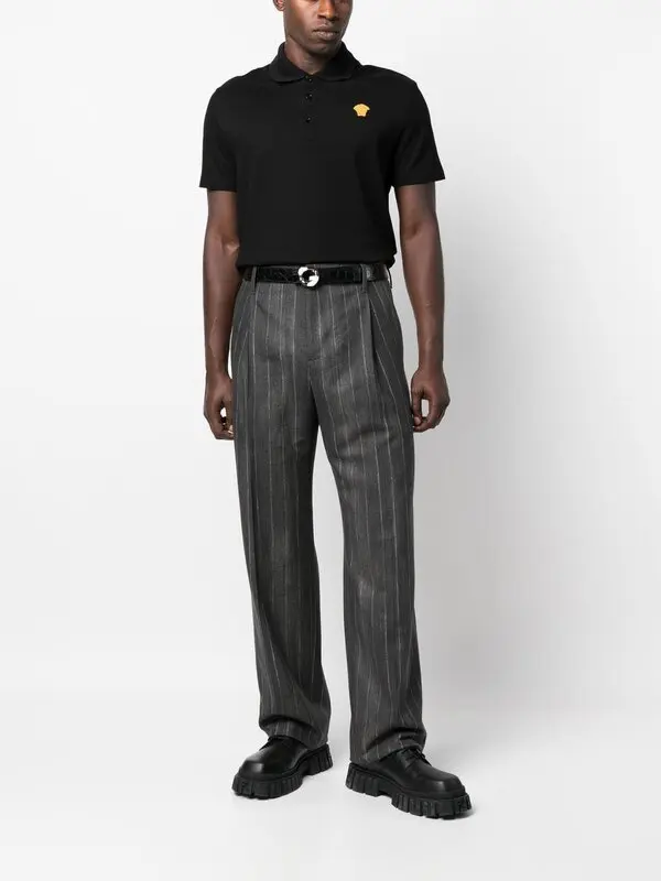 Versace Medusa Embroidered Polo Shirt