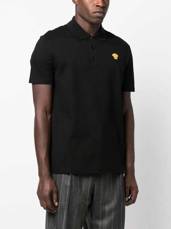 Versace Medusa Embroidered Polo Shirt