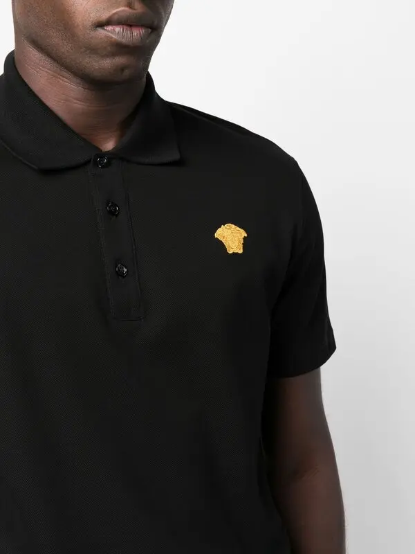 Versace Medusa Embroidered Polo Shirt